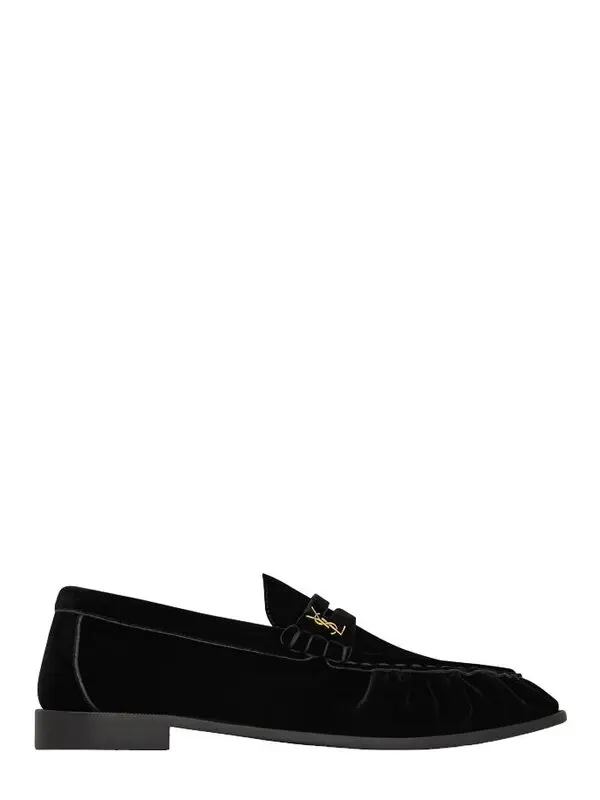 Saint Laurent Le Loafers Supple In Velvet - Black