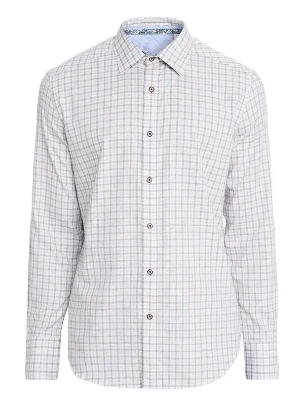 Robert Graham Darrington Mini-check Cotton Shirt - Tan
