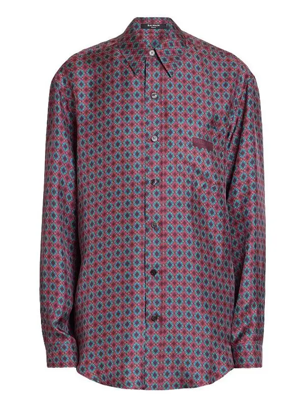 Balmain Printed Silk Shirt - Multicolore