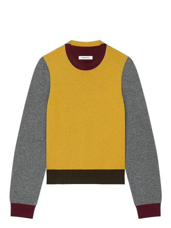 Givenchy Color Block Sweater In Wool - Multicolored
