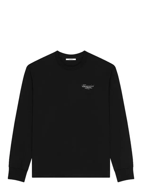 Givenchy T-shirt In Cotton With Stamp Print - Black