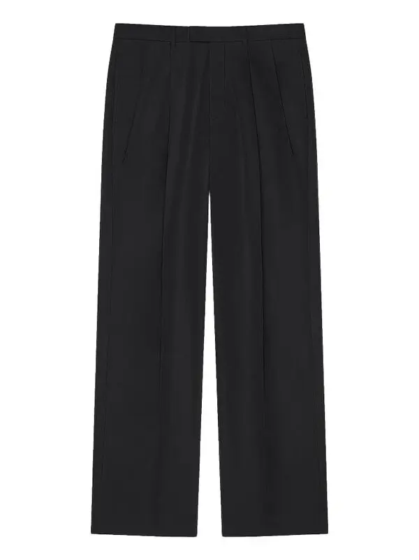 Givenchy Double Pleated Pants In Poplin - Black