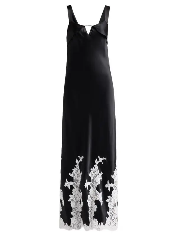 Simkhai Lea Lace Insert Maxi Dress - Black Multi