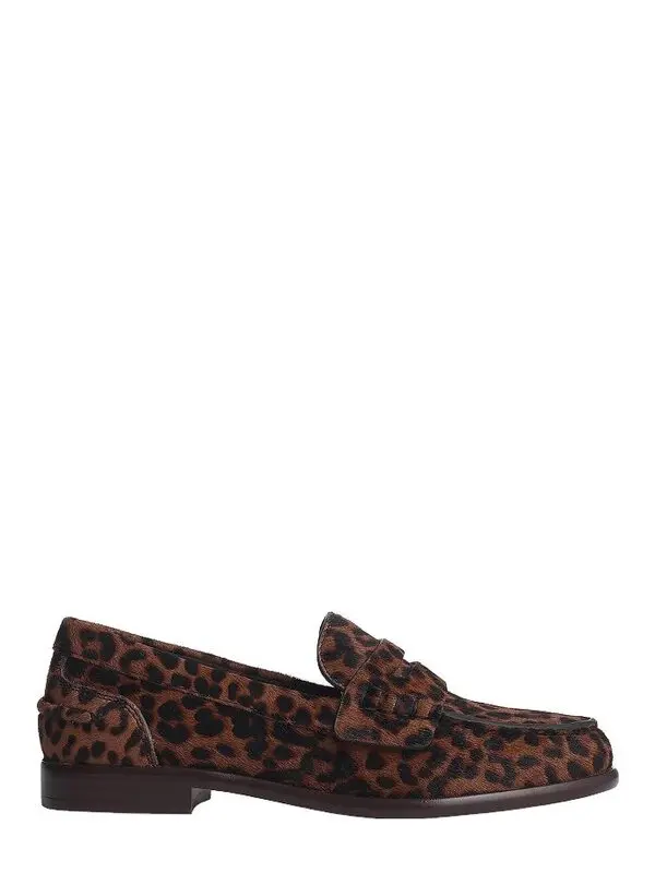 Rag & Bone Carter Printed Calf Hair Penny Loafers - Leopard