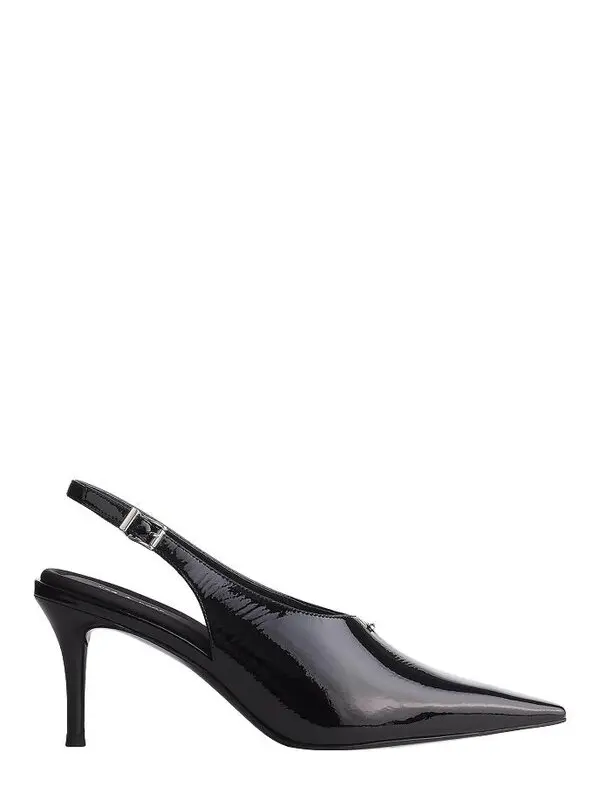 Rag & Bone Mercer Leather Slingback Heels - Black