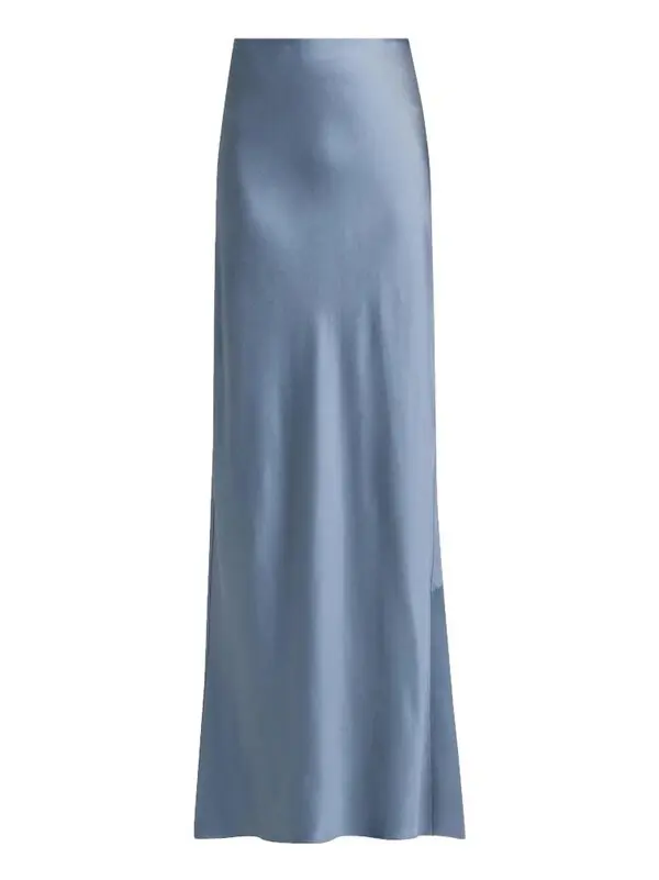 Vince Satin Maxi Slip Skirt - Azul