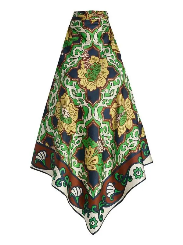 ALEMAIS Liana Halterneck Silk Top - Multi