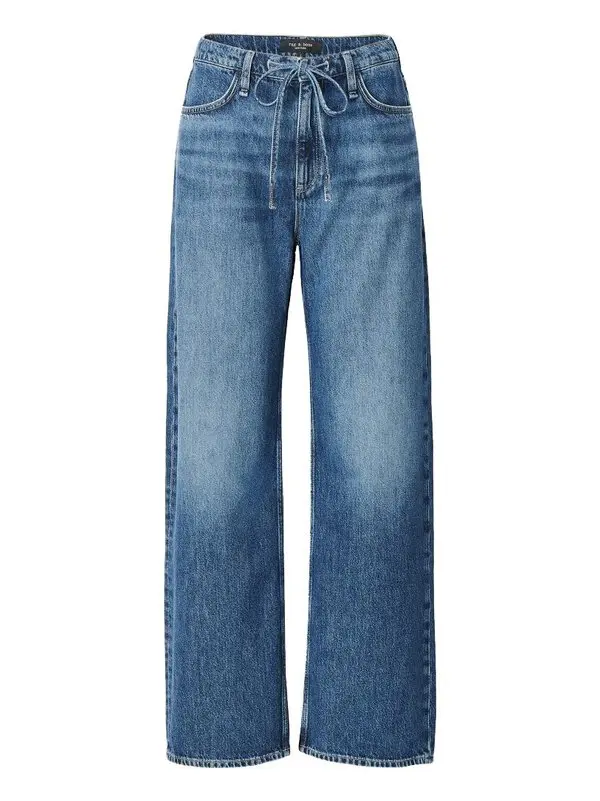 Rag & Bone Phoebe Drawstring Wide Leg Jeans - Floyd