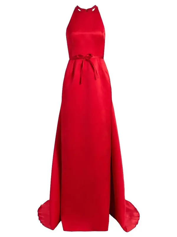 Prabal Gurung Caroline Sleeveless Satin Gown - Red