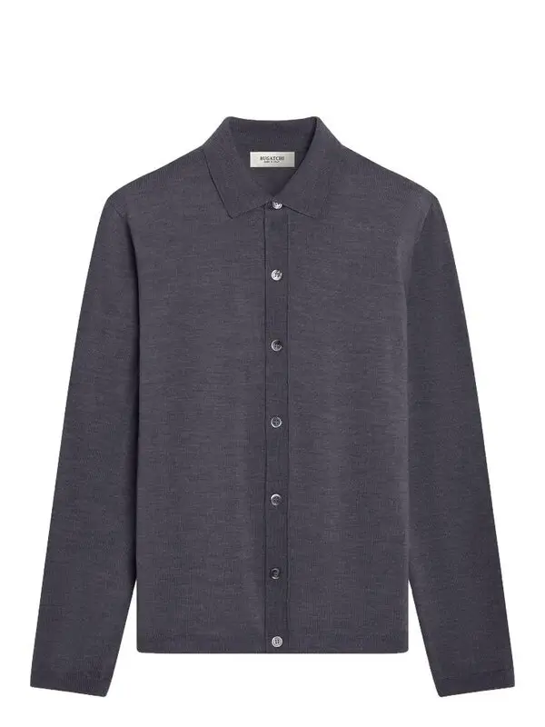 Bugatchi Alistair Wool Shirt - Anthracite