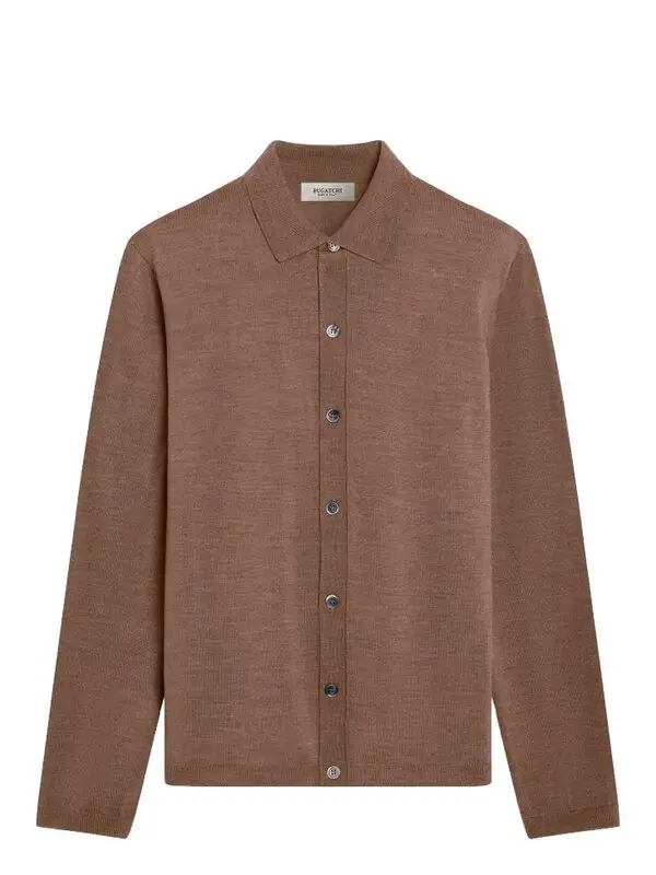 Bugatchi Alistair Wool Shirt - Camel