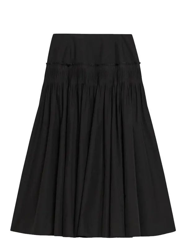 Theory Accordion Midi-skirt - Black