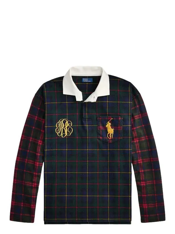 Polo Ralph Lauren Logo Plaid Cotton Rugby Shirt - Multi