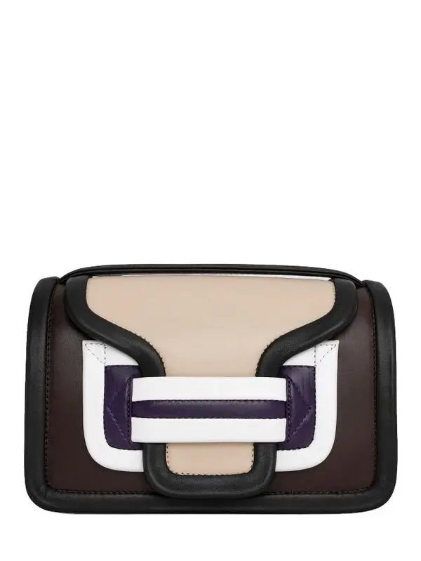 Pierre Hardy Alpha Colorblocked Leather Crossbody Bag - Brown Multi