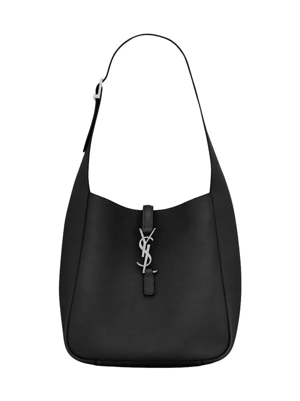 Saint Laurent Le 5 Ã 7 Supple Shoulder Bag In Grained Leather - Black