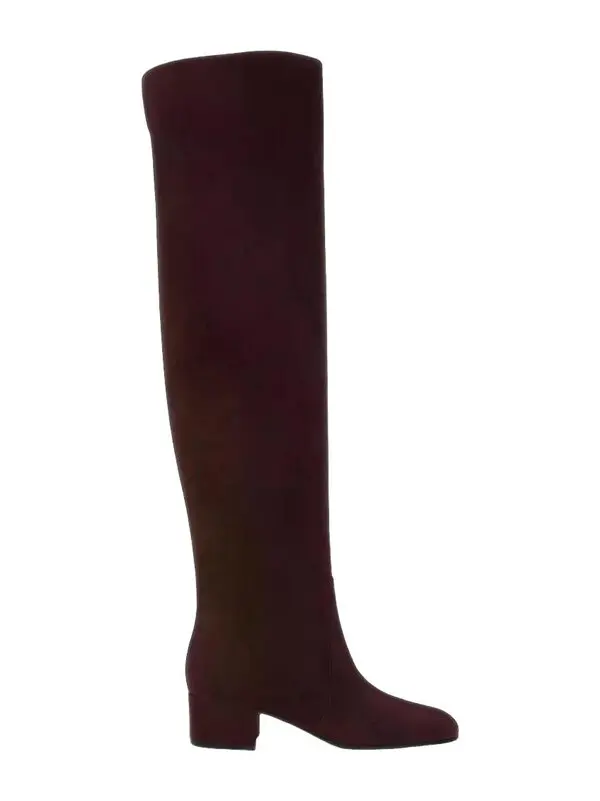 GIANVITO ROSSI Glen Cuissard Suede Boots - Red