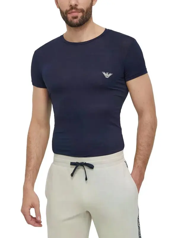 Emporio Armani Logo-detail T-shirts - Neutrals