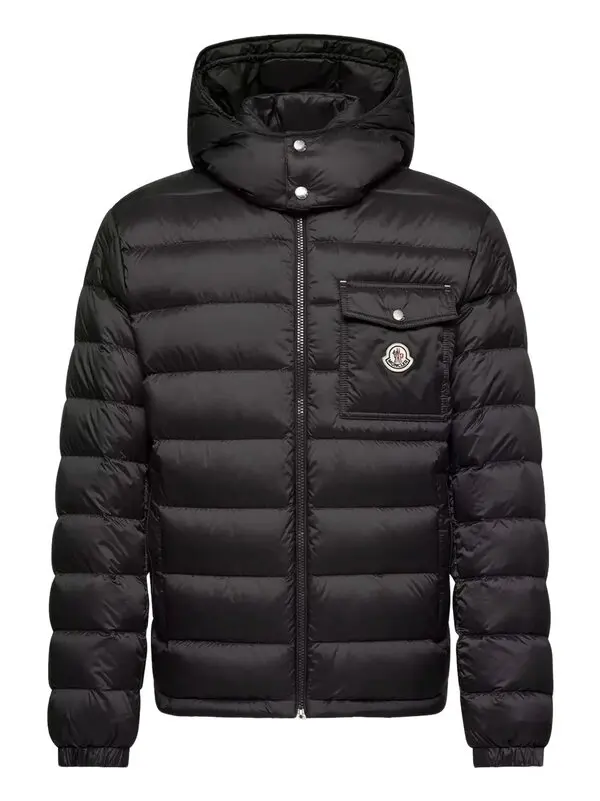 Moncler Short Verith Puffer Jacket With Hood - Black