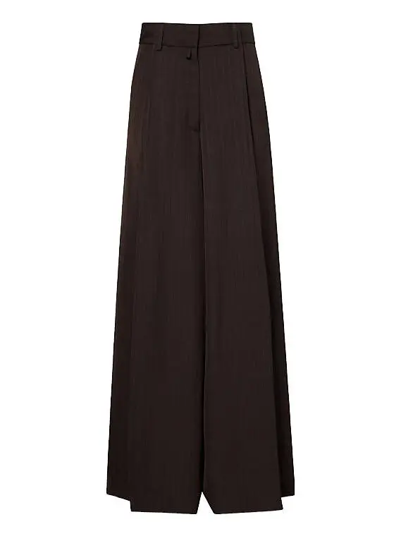 Dries Van Noten Podium Wide-leg Woven Trousers - Brown
