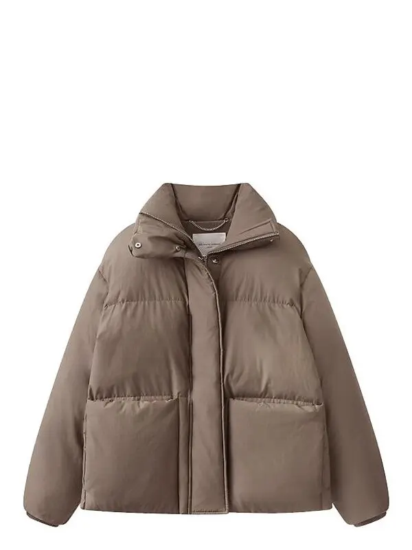 THE WHITE COMPANY Padded Shell Puffer Jacket - Walnut