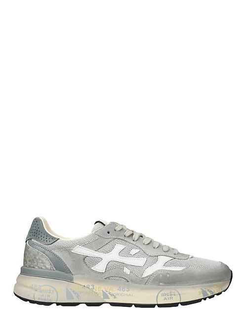 Premiata Mick 0.1 Suede And Mesh Trainers - Grey/p.cmb