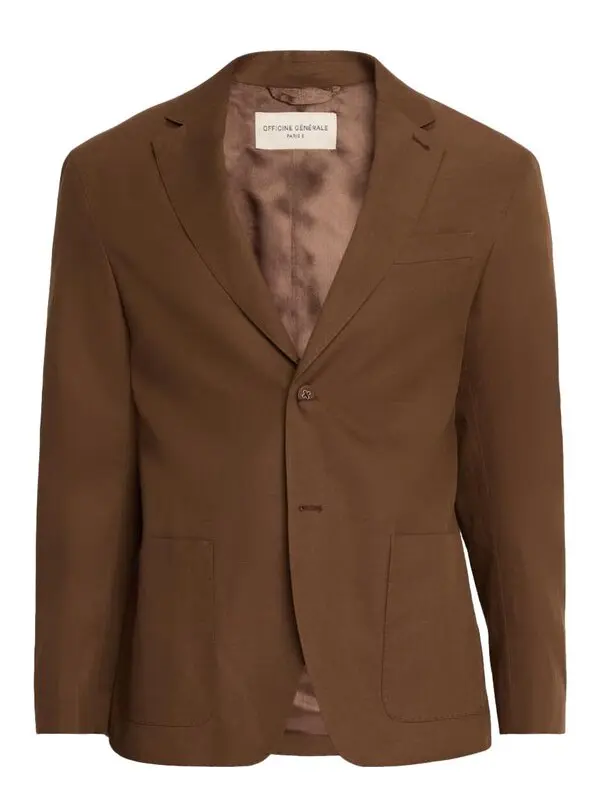 Officine Générale Michel Relaxed Single-breasted Jacket - Coco