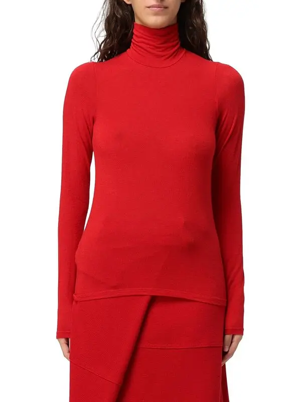 TELA Cashmere And Virgin Wool-blend Turtleneck Jumper With A Slim Fit - Red