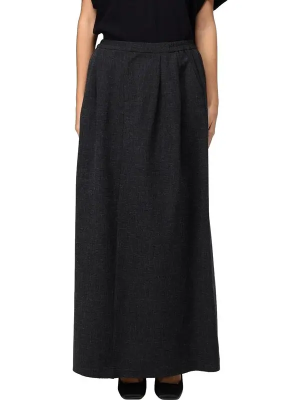 ELEH Long Cady Pencil Skirt With High Elasticated Waist - Grey