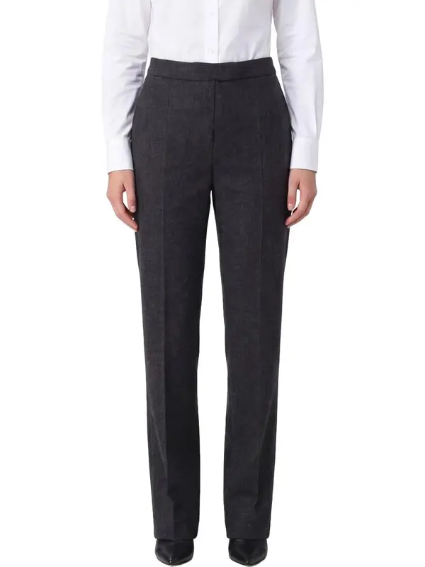 JIL SANDER High-waisted Skinny Trousers In Pure Wool - Grey