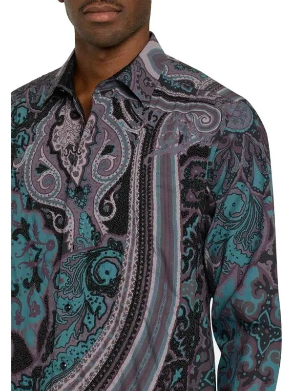 Robert Graham Apos;s Beaded Paisley Woven Shirt - Multi