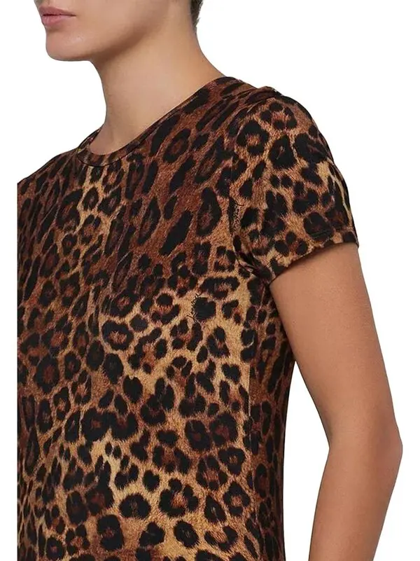 L & APOS;AGENCE Ressi -print T-shirt - Leopard