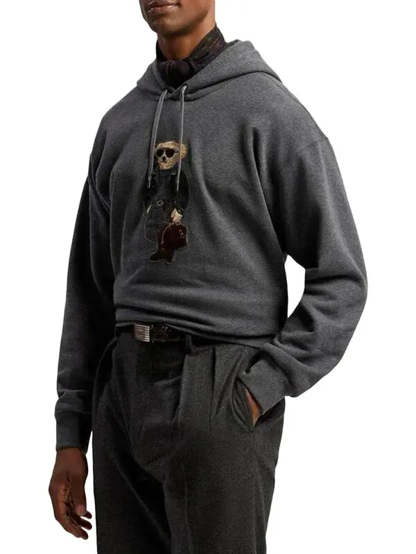 Ralph Lauren Apos;s Polo Bear Cotton-blend Fleece Hoodie - Medium Gre