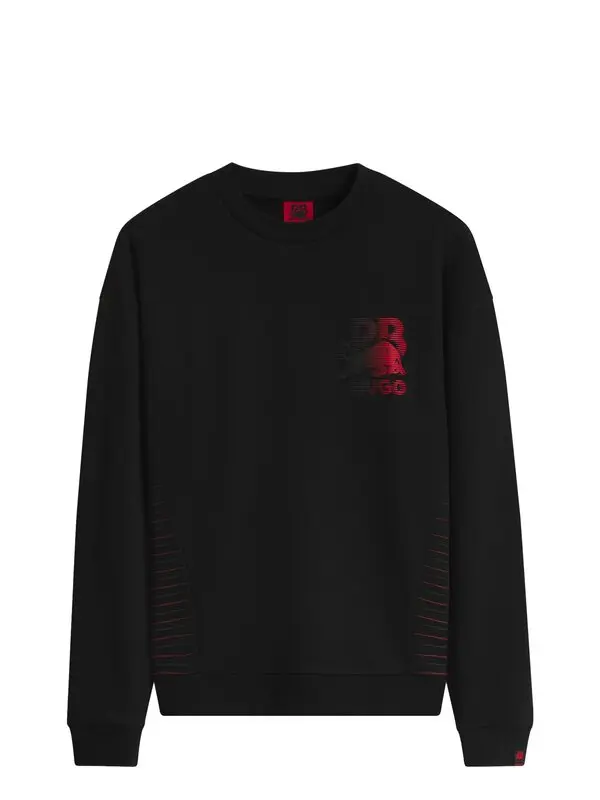 Hugo X Rb Cotton Sweatshirt With Bull Motif - Black