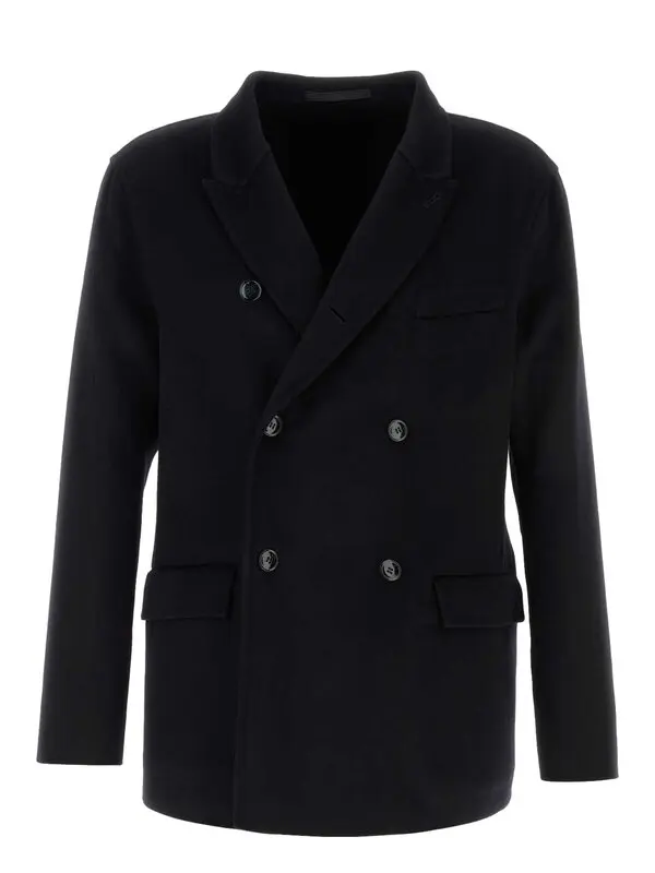Giorgio Armani Midnight Cashmere Blend Blazer - Blue