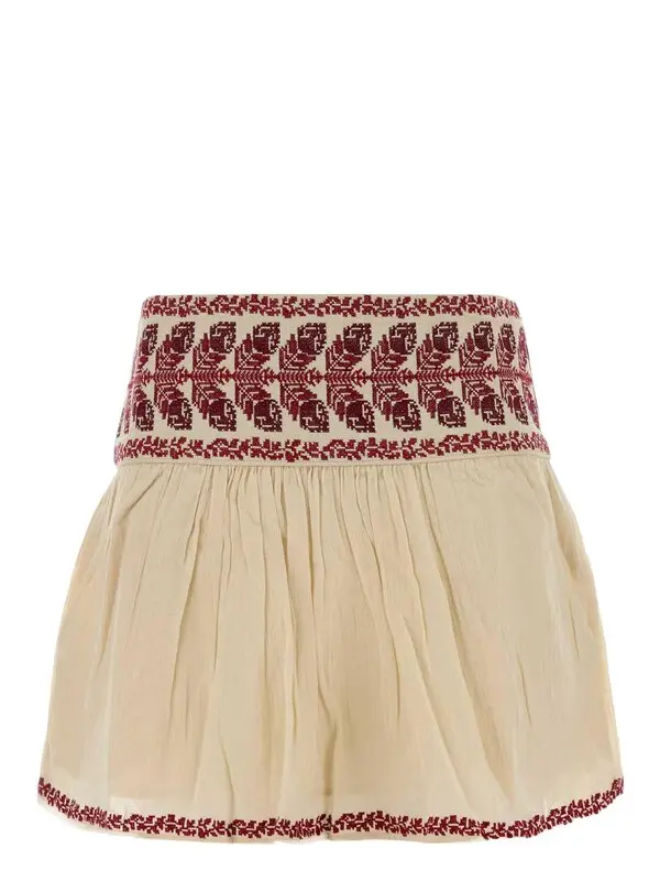 Isabel Marant Étoile Sand Cotton Picadilia Mini Skirt - Brown