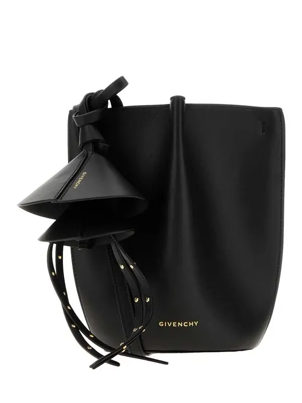 Givenchy Leather Nano Snap Bucket Bag - Black