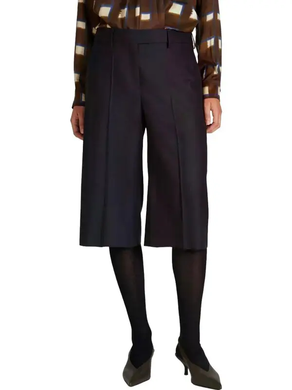 SLOWEAR Pressed-crease Shorts - Blue