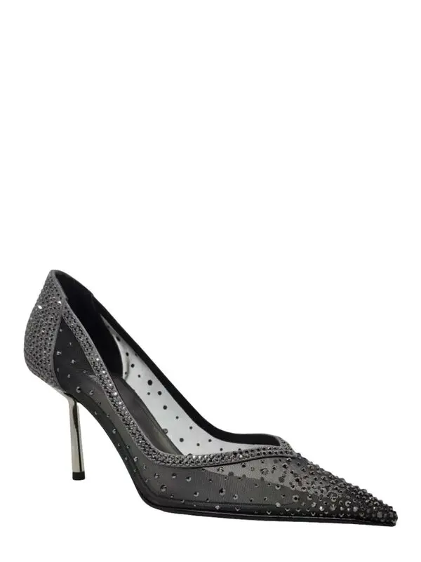 LE SILLA Nicole Crystal-embellished Mesh Pumps - Grey