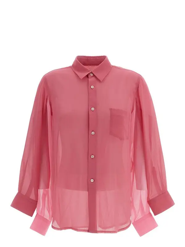 Comme Des Garçons Camicia Con Doppia Manica - Rosa