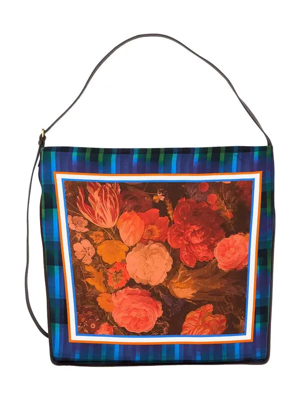 Dries Van Noten Borsa A Spalla Scarf Bag In Viscosa Stampata - Multicolore