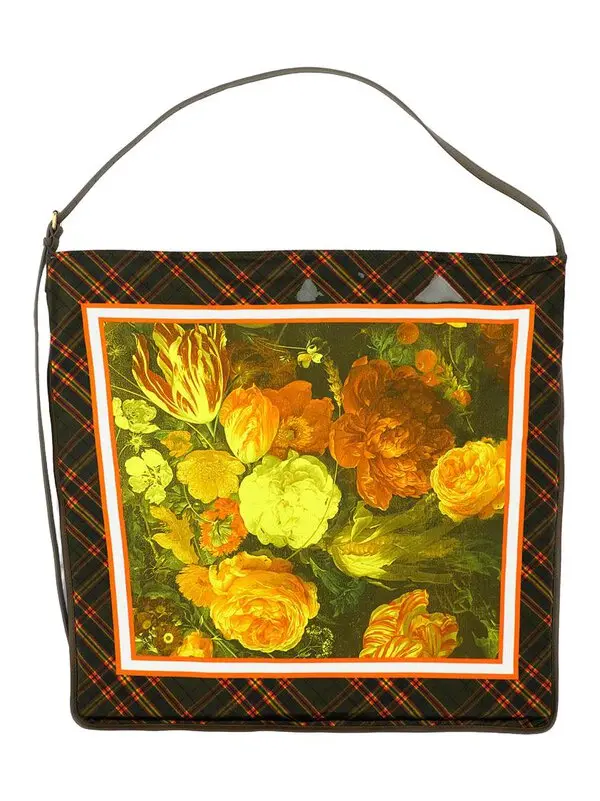 Dries Van Noten Borsa A Spalla Scarf Bag In Viscosa Stampata - Multicolore