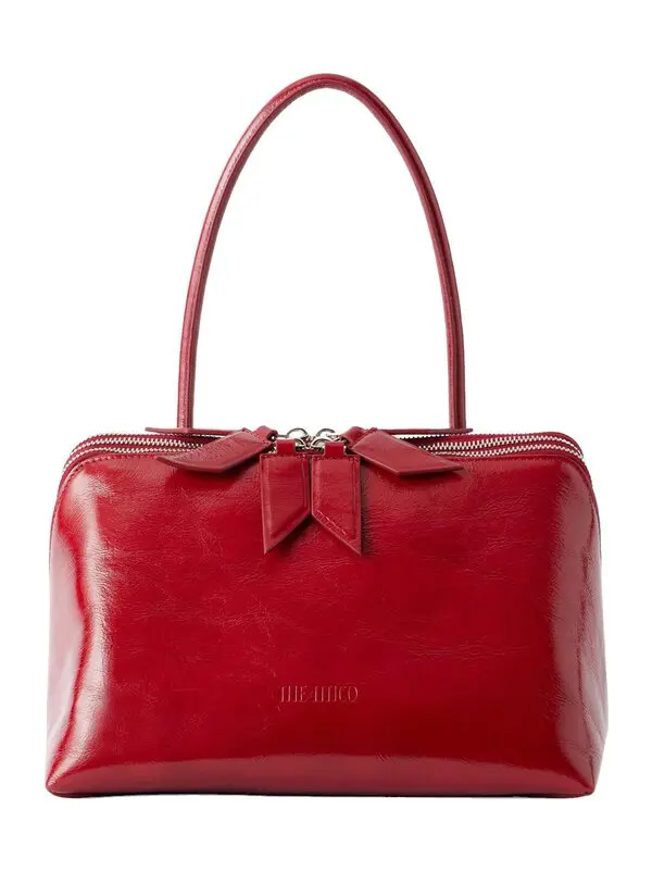 Attico L'altra Di Milano Textured-leather Shoulder Bag - Red