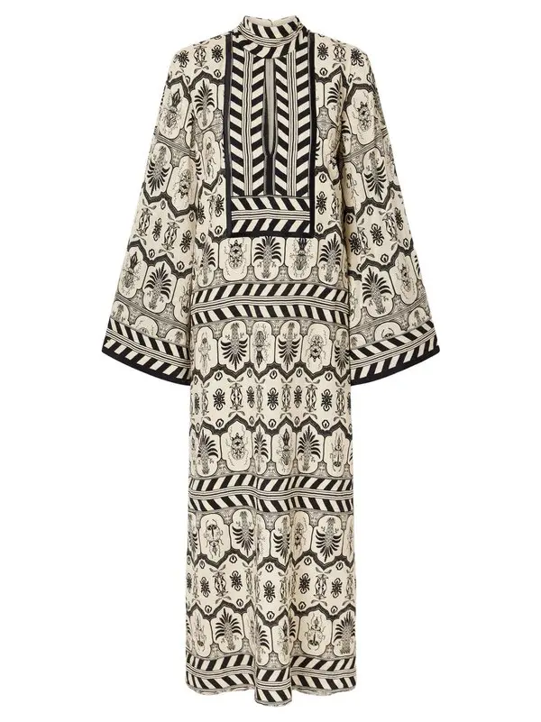 Johanna Ortiz Stay Home Printed Jacquard Maxi Dress - Neutrals