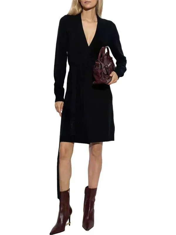 Dsquared2 Wrap-style Long-sleeve Dress - Black