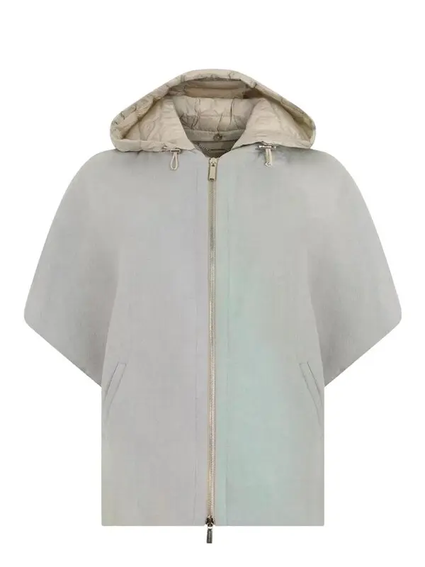 MOORER Luce-dwr Hooded Cape-style Jacket - Grey
