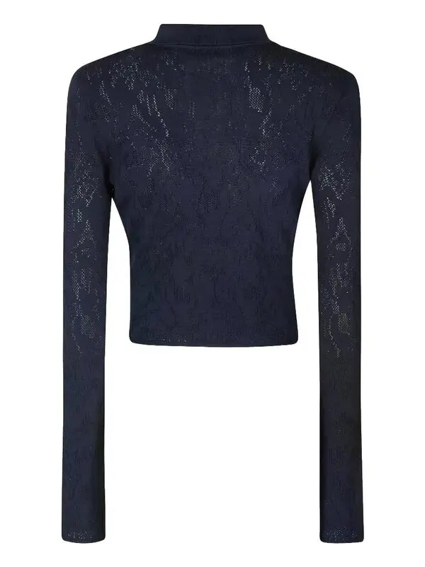 DONDUP Lace-knit Button-up Cardigan - Blue