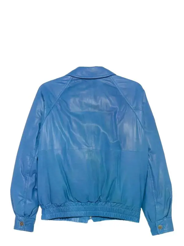 Auralee Calf Leather Down Jacket - Blue