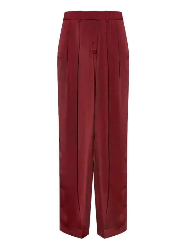 Michael Kors Satin Pressed-crease Trousers - Red