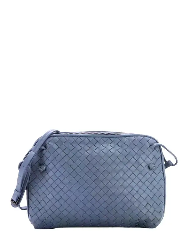 Bottega Veneta Nodini Intrecciato Nappa Small Crossbody Bag - Blue