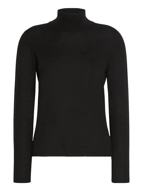 Max Mara Cashmere Funnel-neck Sweater - Black
